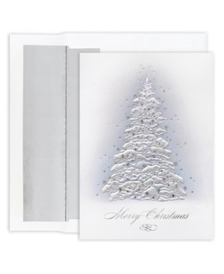 Masterpiece Studios Frosted Tree Holiday Boxed Cards - Macy's