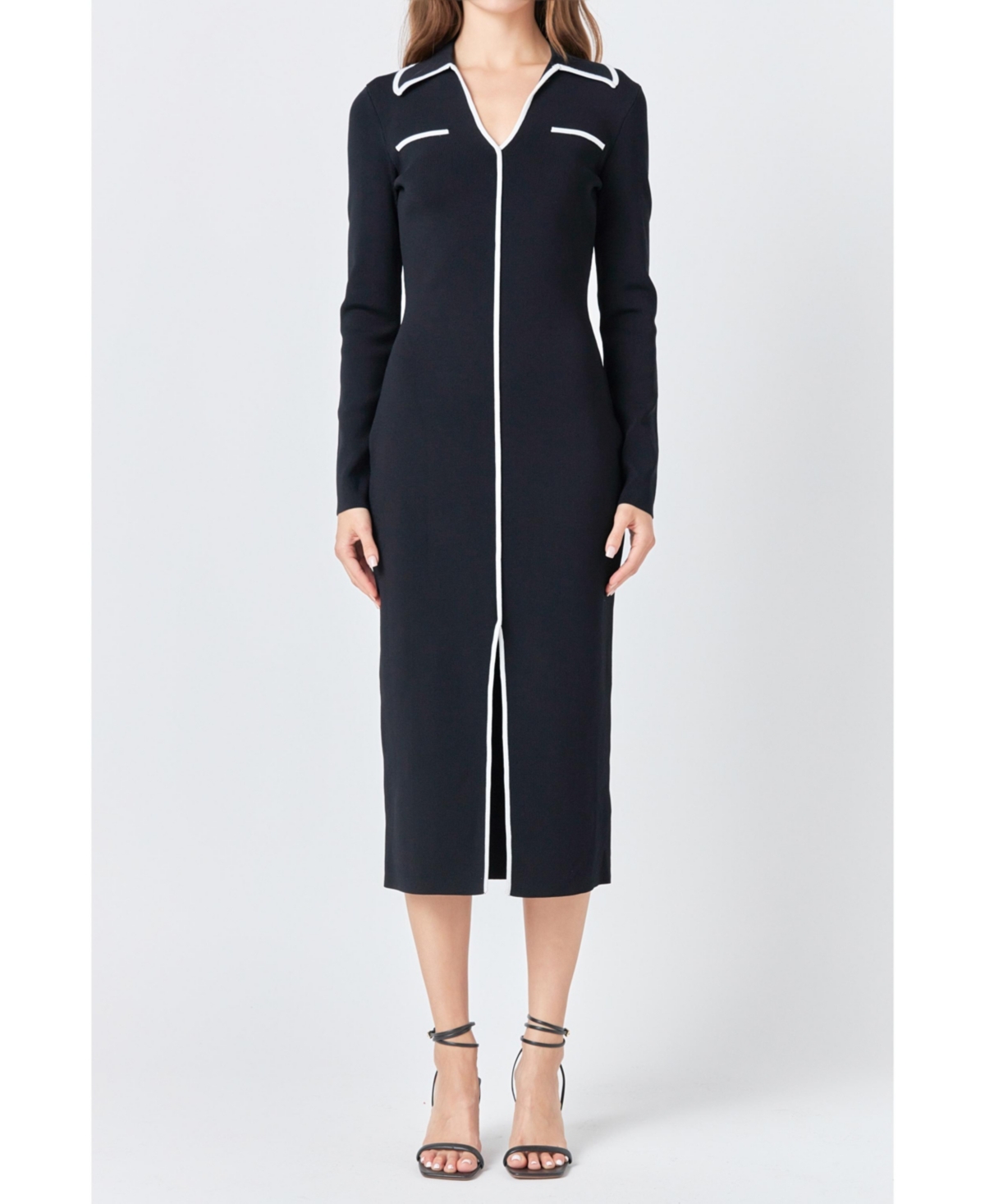 Click here for endless rose Womens Binded Midi Dress - Black prices