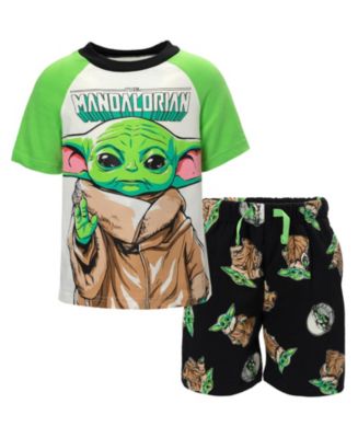 Star Wars Little Boys The Mandalorian T-Shirt and French Terry Shorts ...