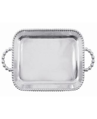 Mariposa Pearled Service Tray - Macy's