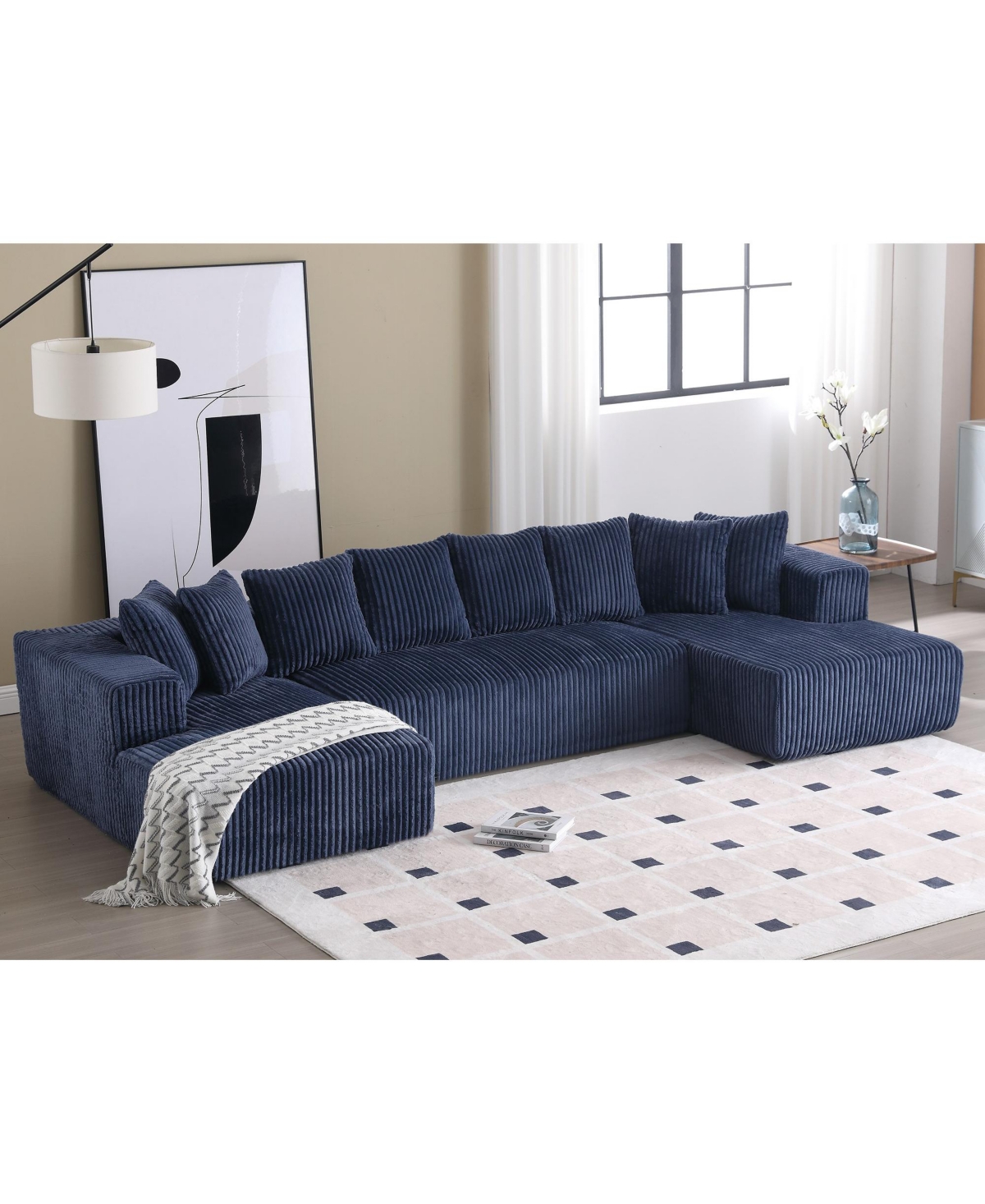 Click here for Streamdale Furniture Striped Corduroy Modular Sect... prices