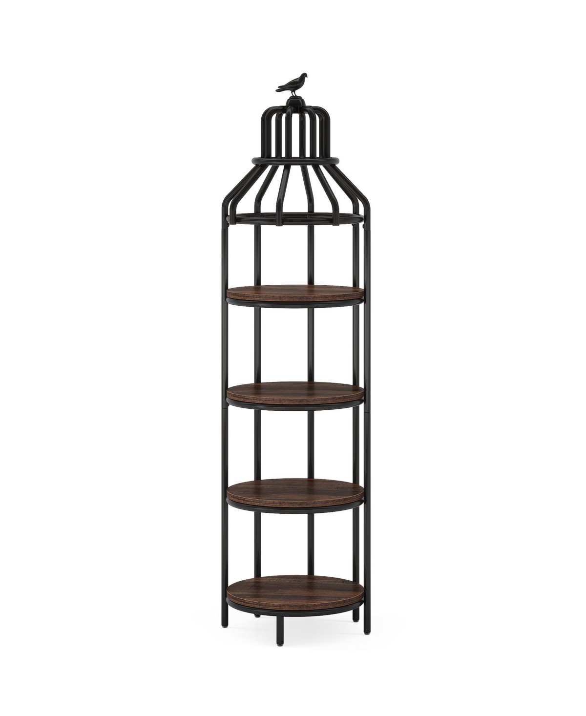 Click here for Tribesigns 4-Tier Narrow Tall Bookshelf  Rustic Sm... prices