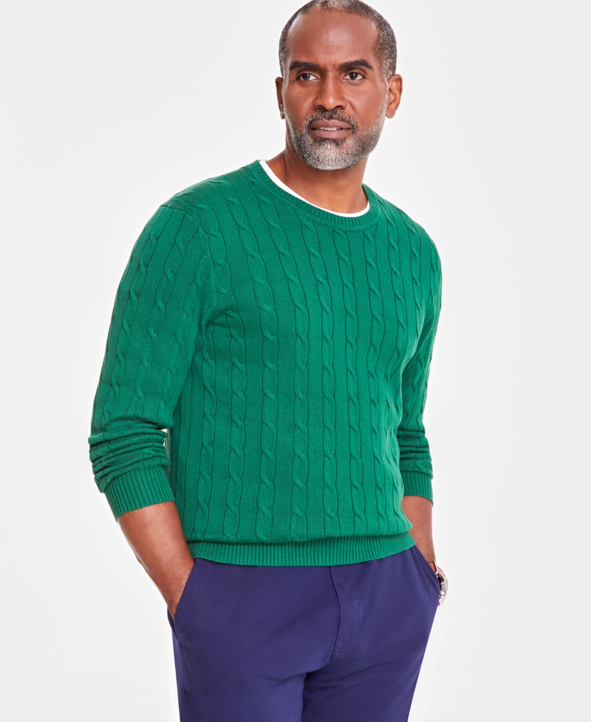 Click here for Club Room Mens Cable-Knit Cotton Sweater  Created... prices