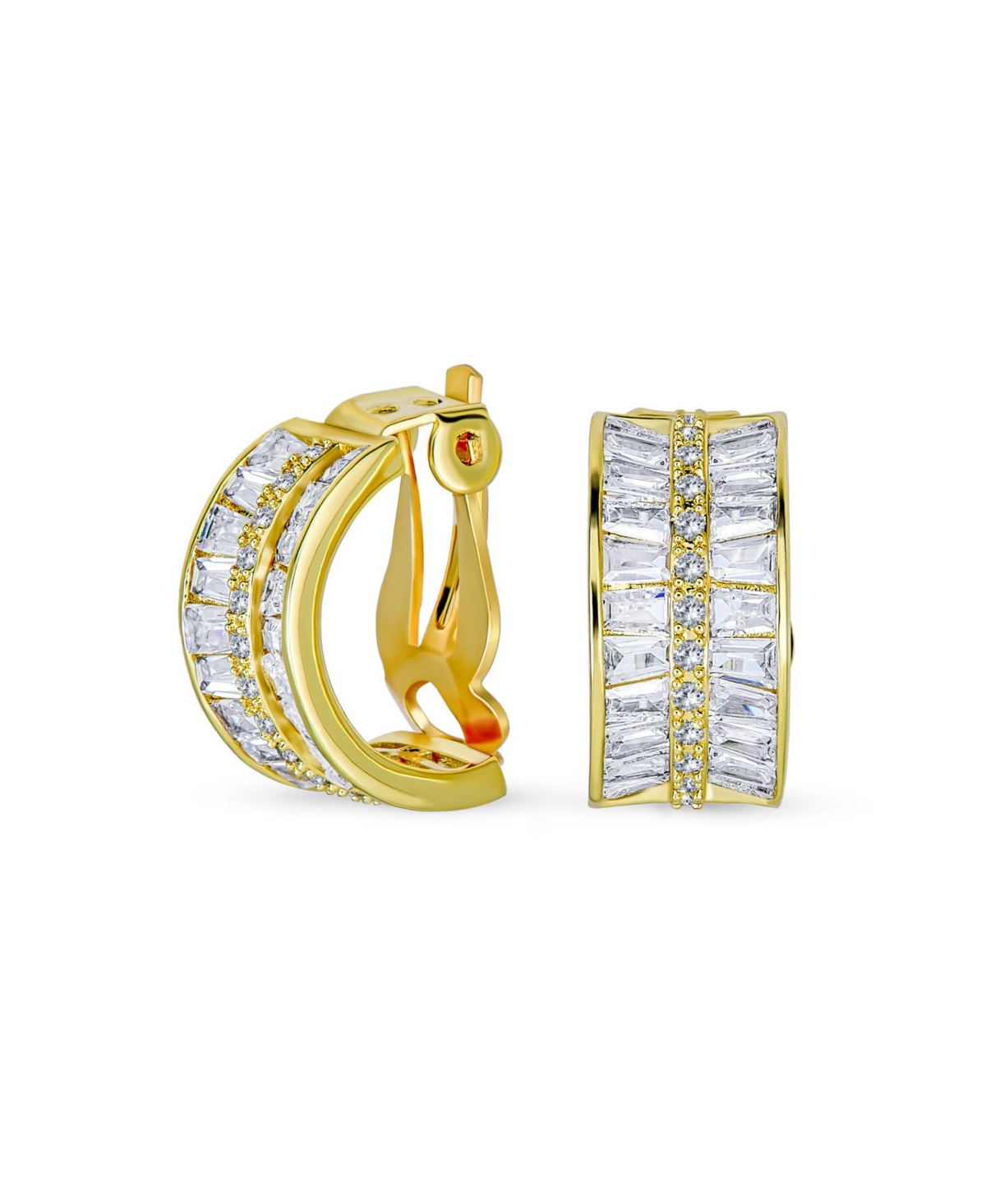 Click here for Bling Jewelry Art Deco Style Statement Cz Half Hoo... prices