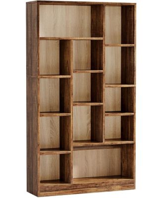 Tribesigns Bookcase and Bookshelf, 70.8" Tall Wooden Book Shelf with 13 ...