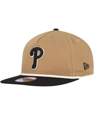 New Era Men's Khaki/Black Philadelphia Phillies Golfer Snapback Hat ...