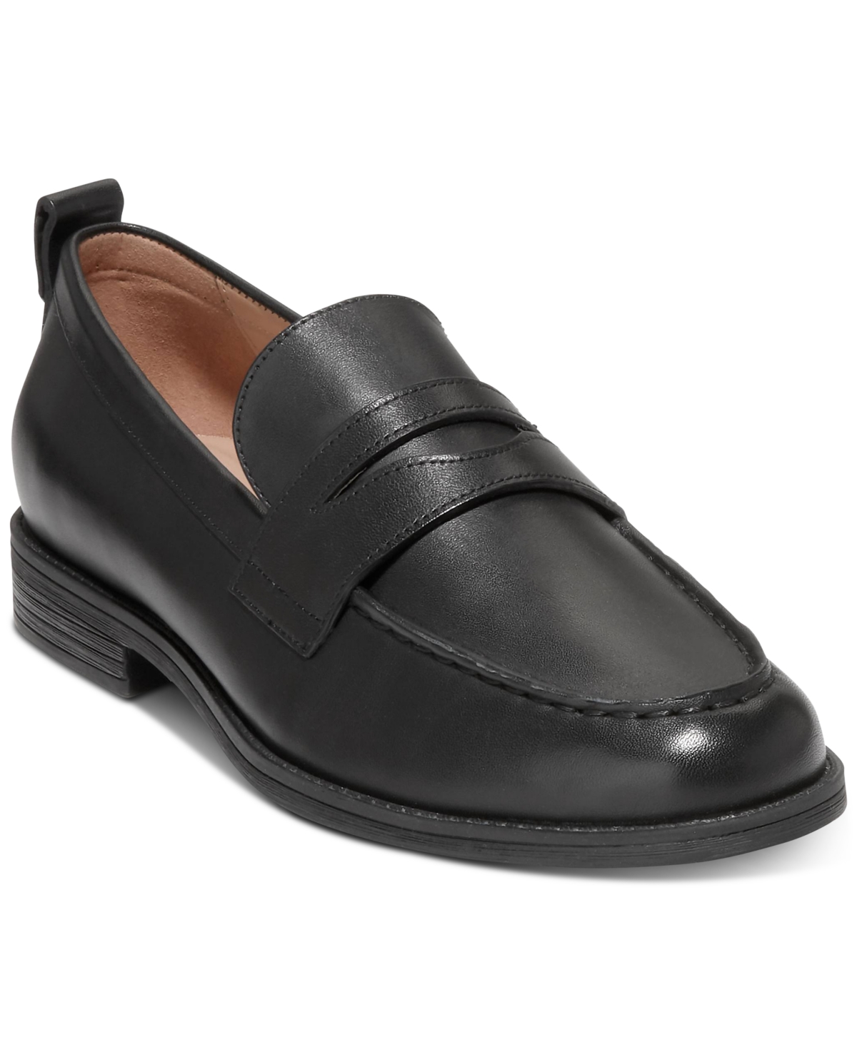 Click here for Cole Haan Womens Stassi Penny Loafers - Black Leat... prices