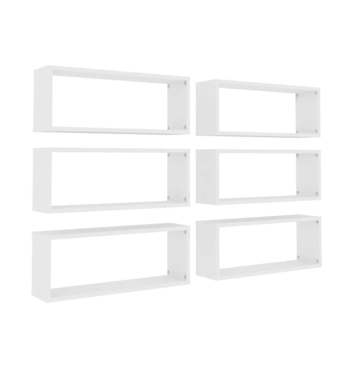 Click here for vidaXL Wall Cube Shelves 6 pcs 23.6x5.9x9.1 Engine... prices