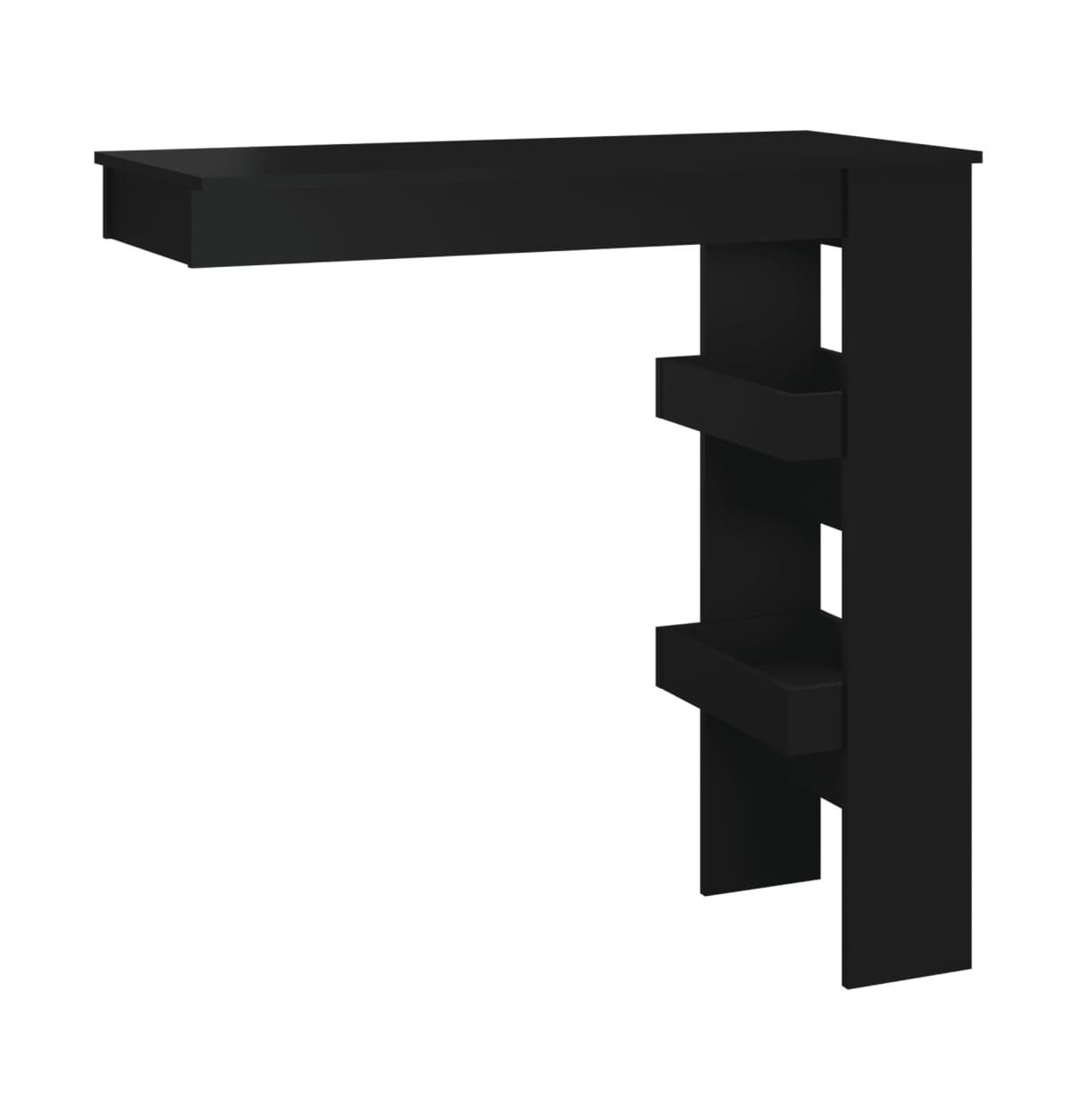 Click here for vidaXL Wall Bar Table Black 40.2x17.7x40.7 Enginee... prices