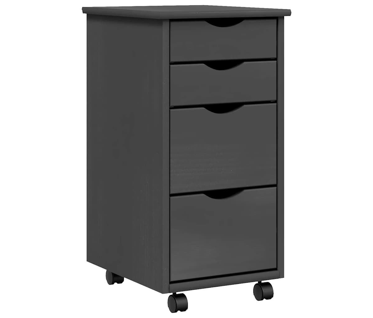 Click here for Rolling Cabinet with Drawers Moss Gray Solid Wood... prices