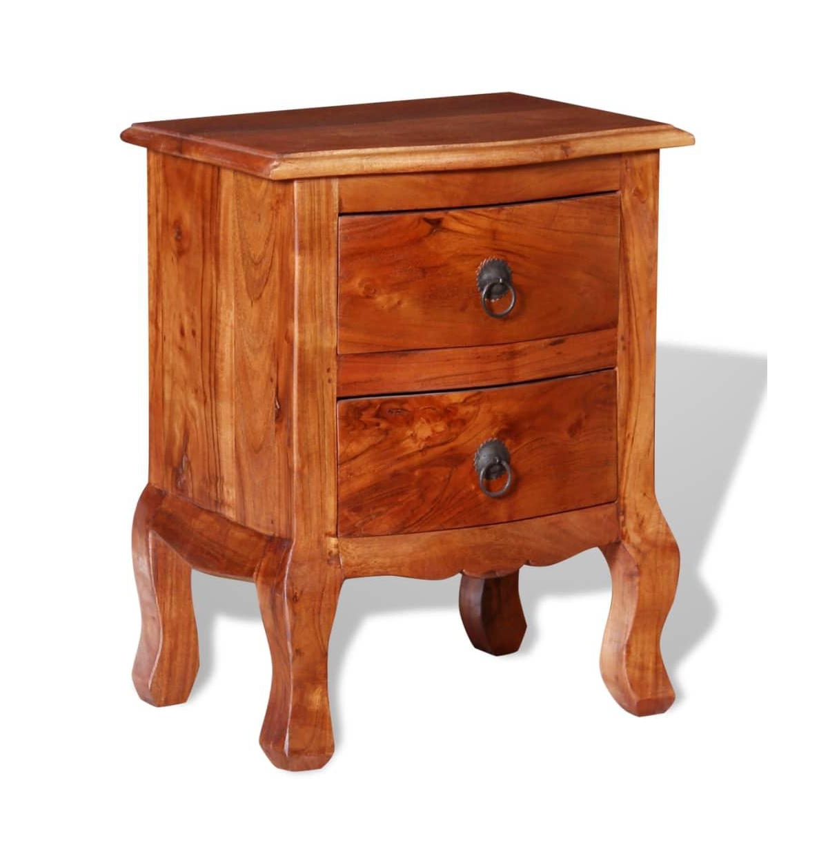 Click here for Nightstand Brown Solid Acacia Wood Nightstand Rect... prices