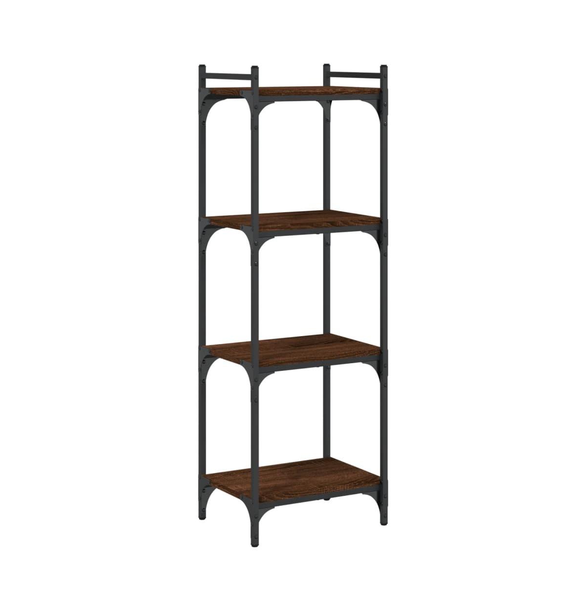 Click here for Bookcase 4-Tier Brown Oak 15.7x11.8x47.2 Engineere... prices