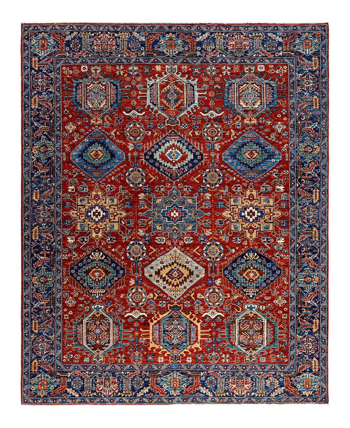 Adorn Hand Woven Rugs Serapi M1993 8x99 Area Rug - Red