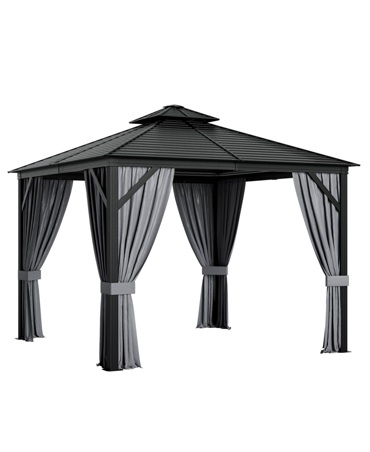 Click here for 10 x 10 Feet Double-Top Hardtop Gazebo with Galvan... prices