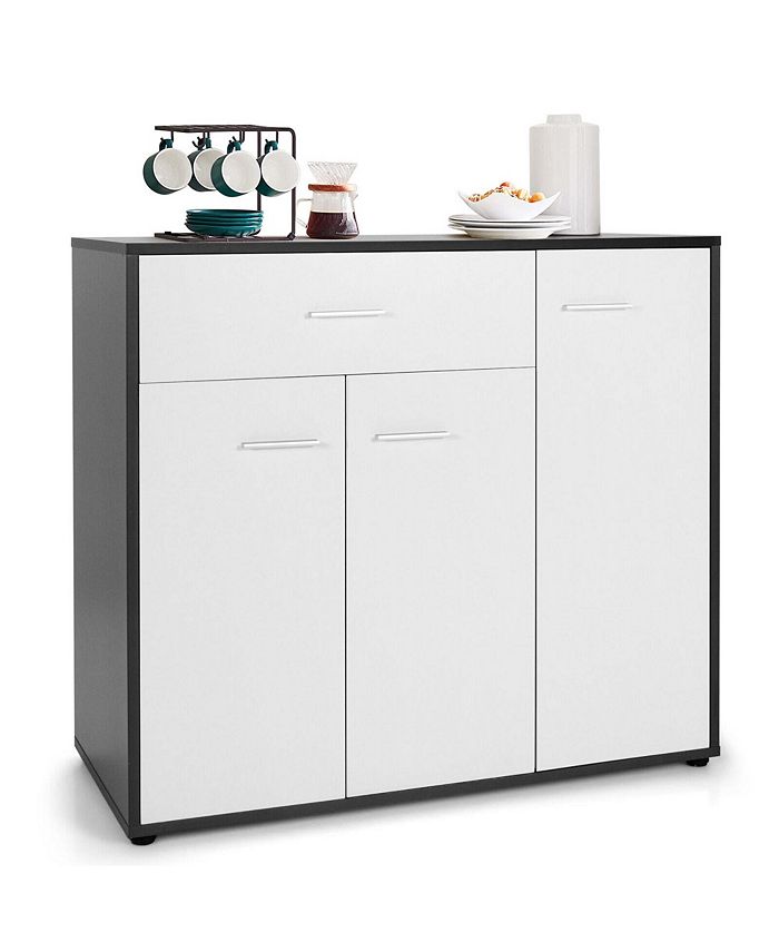 Gymax 3-Door Buffet Sideboard Kitchen Storage Cabinet Console Cupboard ...