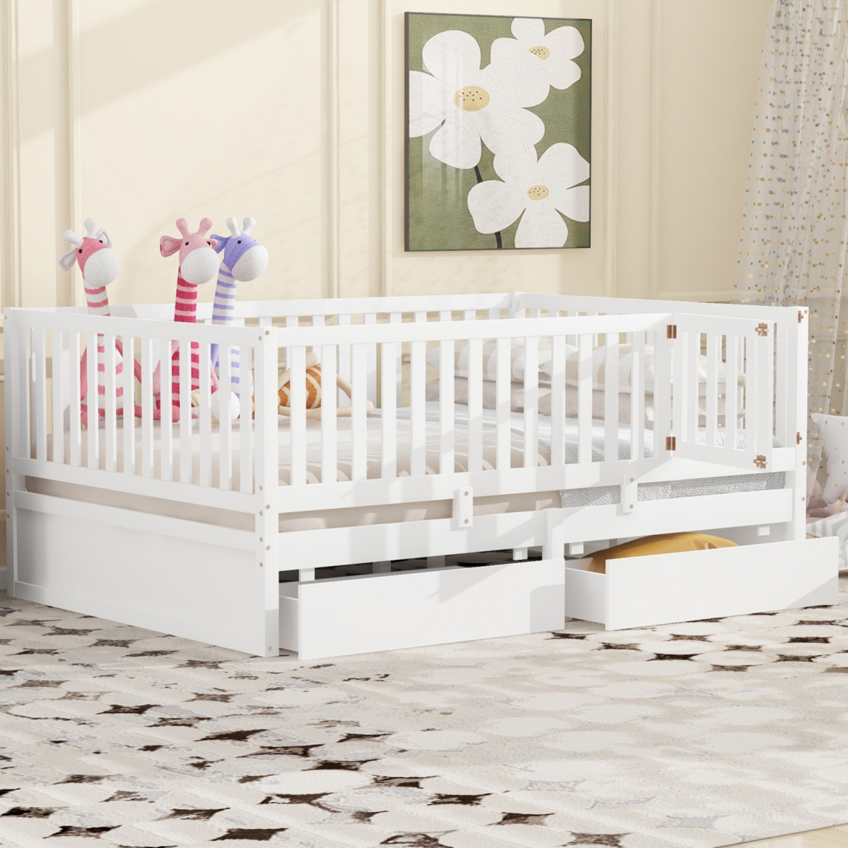 Click here for Streamdale Convertible Daybed with Guardrails  Dra... prices