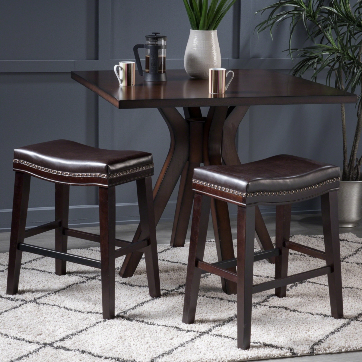 Click here for Streamdale 26" Saddle Counter Stool with Nail... prices