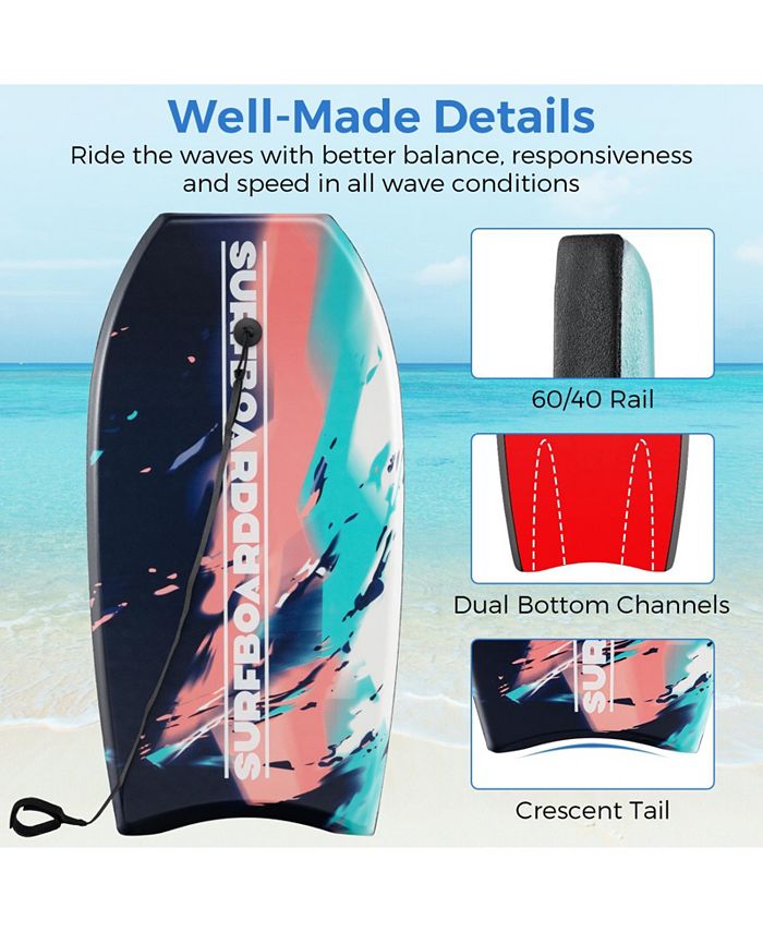 VEBREDA 33/37/41 Inches Lightweight Body Board Boogie Board with EPS ...