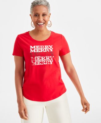 Style & Co Petite Whimsy Graphic T-Shirt, Created for Macy's - Macy's