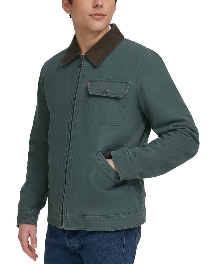 Levi's Levi’s® Men's Cotton Canvas Zip-Front Utility Jacket - Macy's