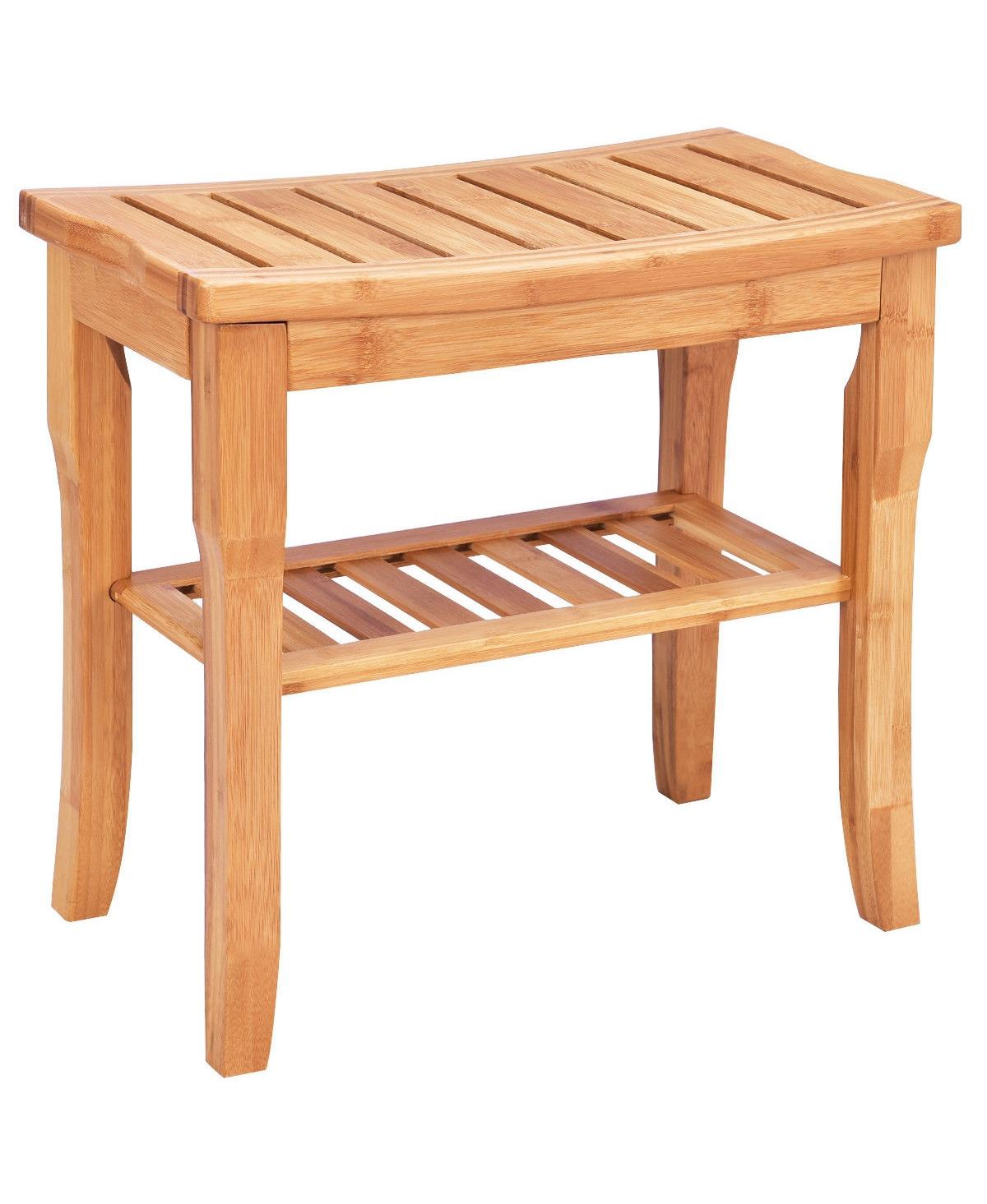 Click here for Skonyon Bathroom Bamboo Shower Chair Bench with St... prices