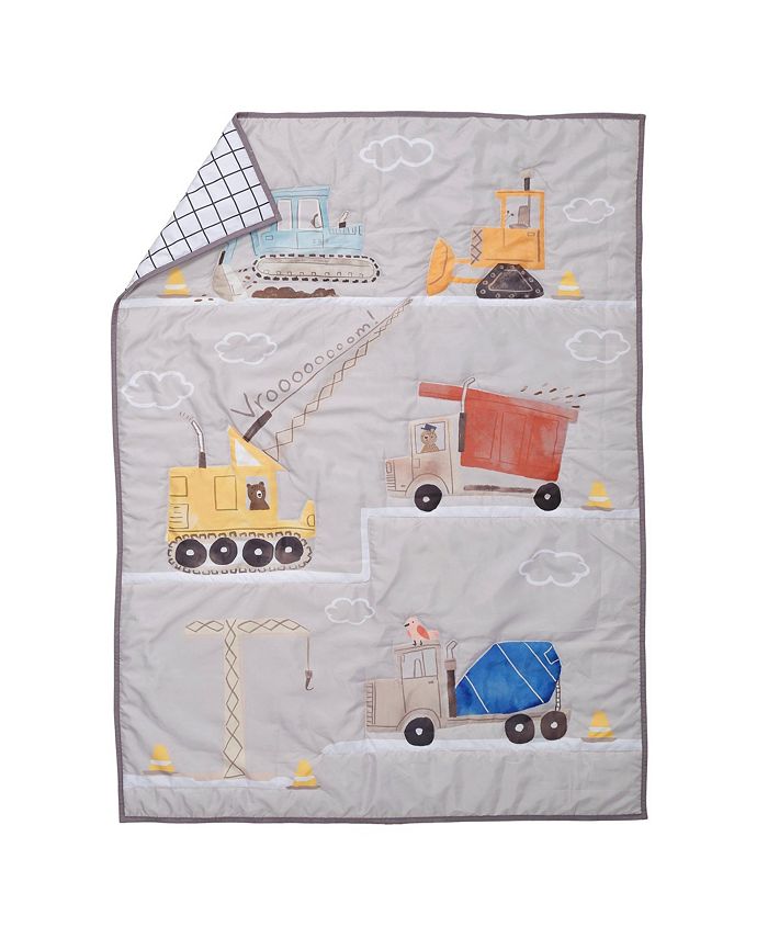 Bedtime Originals 4-Piece Construction Zone Gray/Navy/White Toddler ...