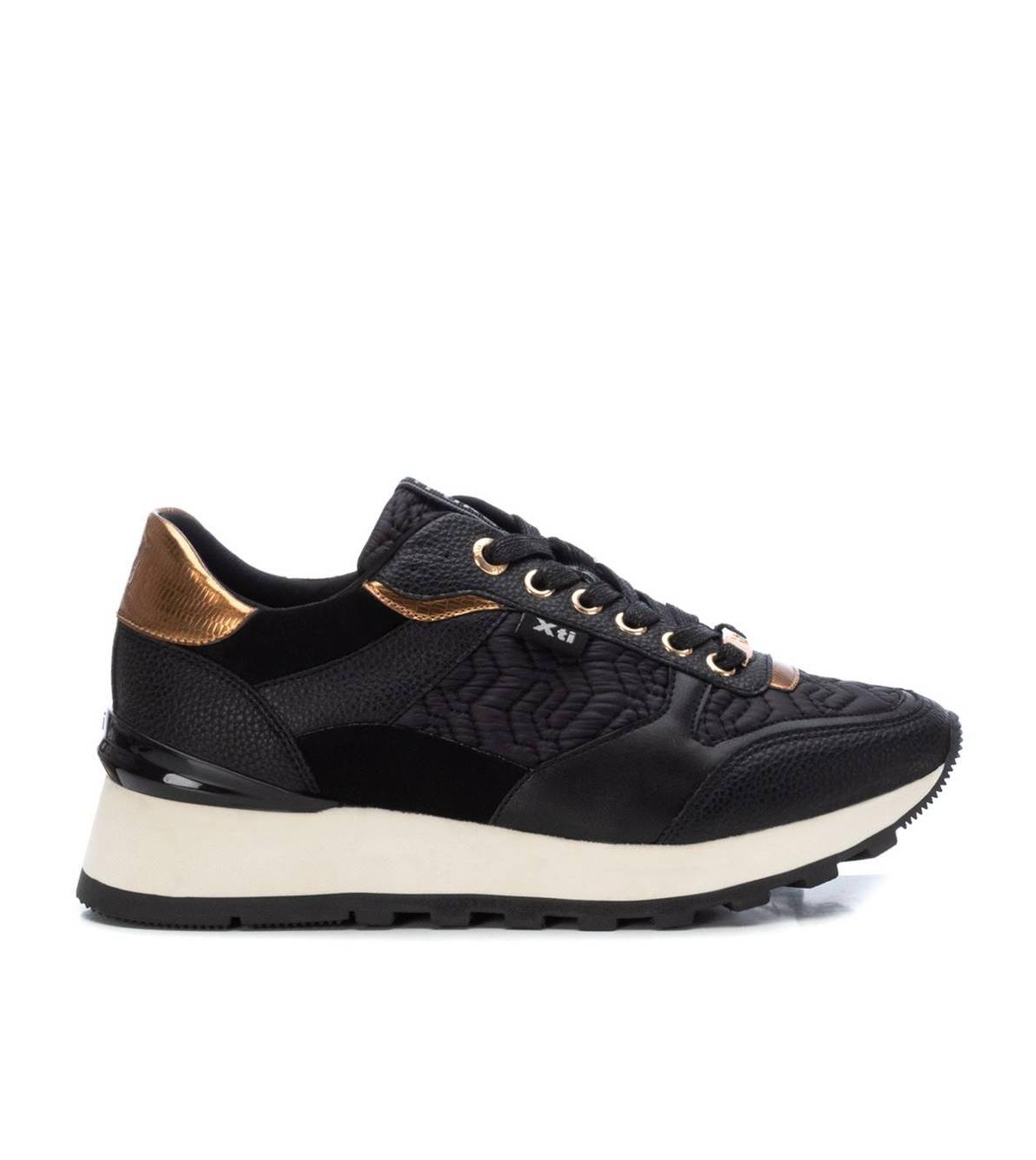 Click here for Womens Lace-Up Sneakers By Xti - Black prices