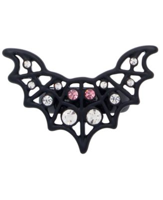 Betsey Johnson Faux Stone Bat Cocktail Ring - Macy's