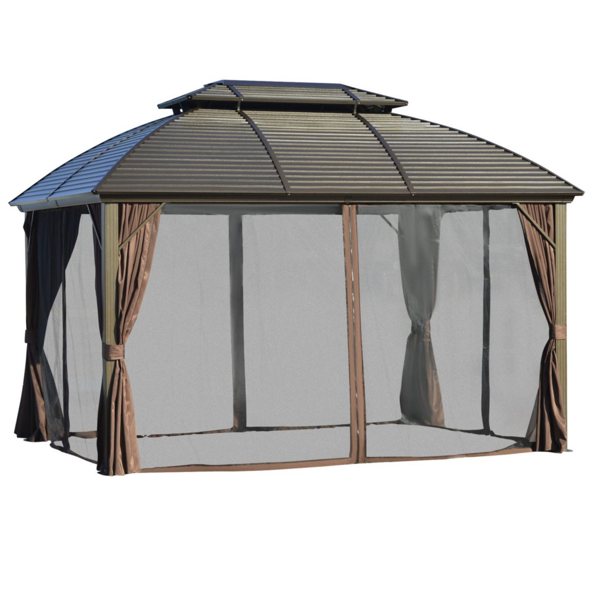 Click here for 10x12 Hardtop Gazebo Canopy with Aluminum Frame an... prices