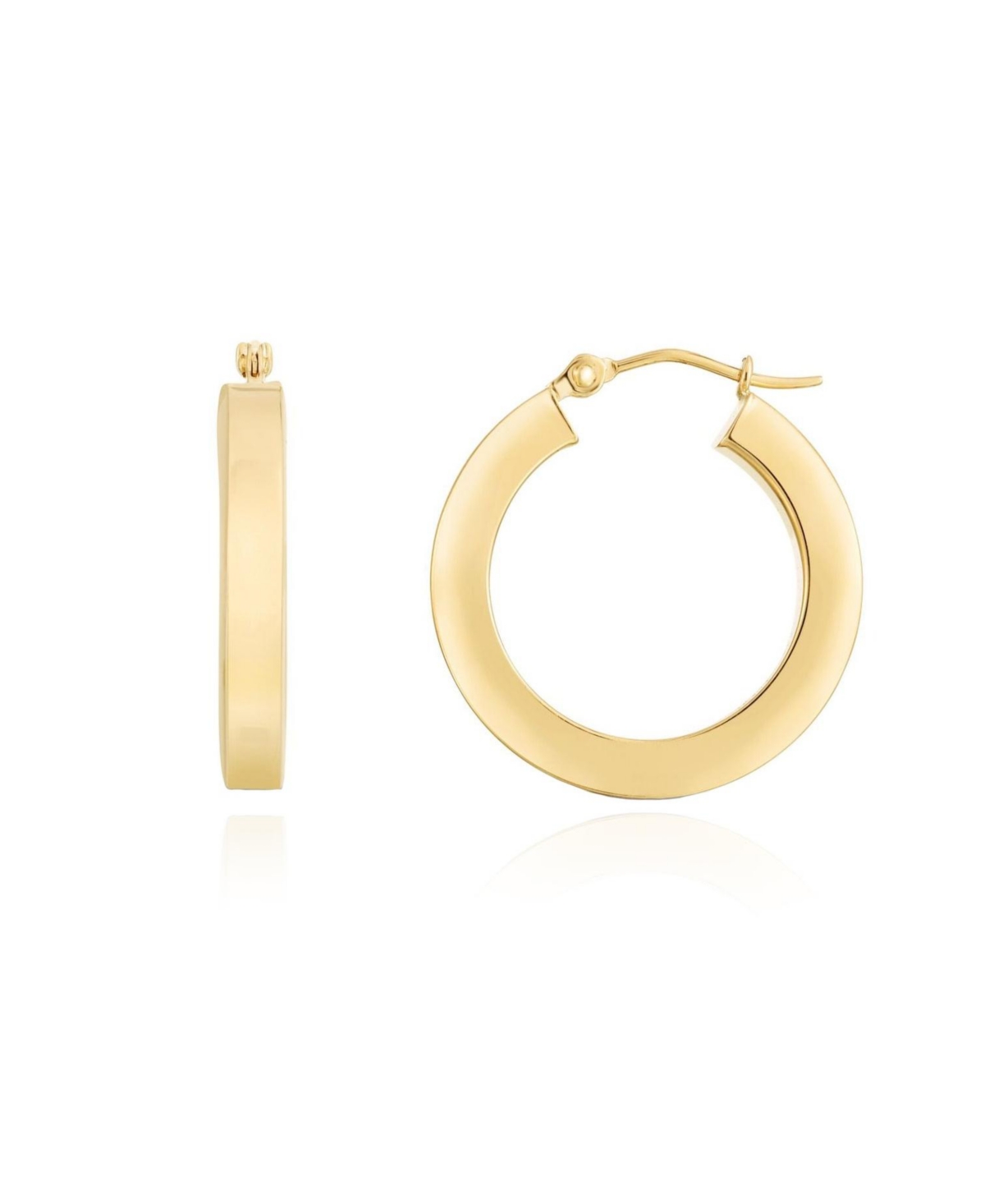 Click here for The Lovery Large Square Tube Hoop Earrings 14K Gol... prices