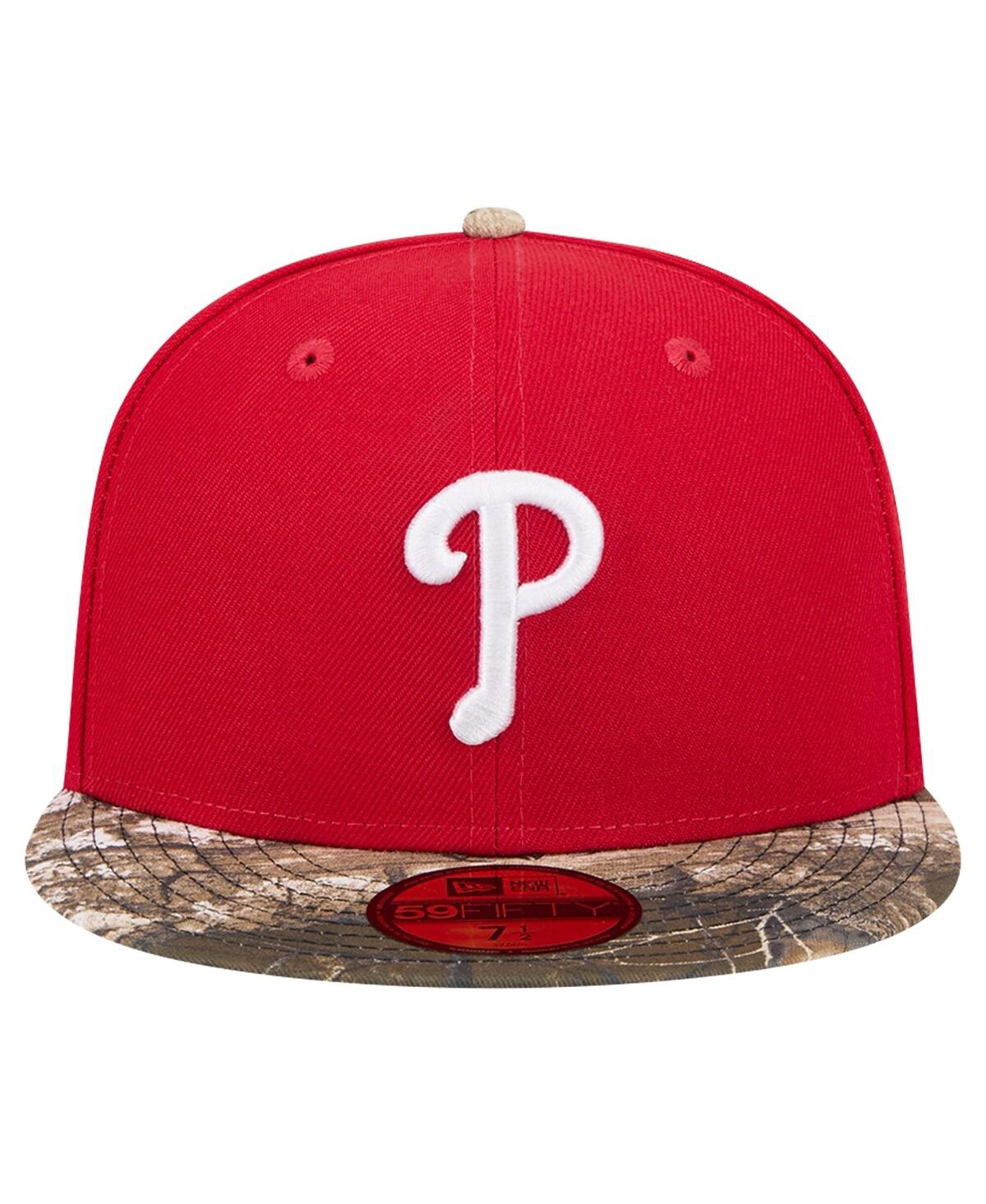 New Era Men's Red Philadelphia Phillies Realtree Camo 59fifty Fitted ...