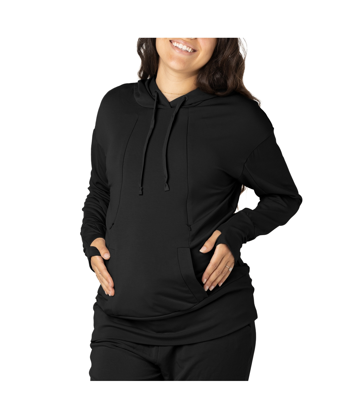 Click here for Kindred Bravely Maternity Nursing Hoodie - Black prices