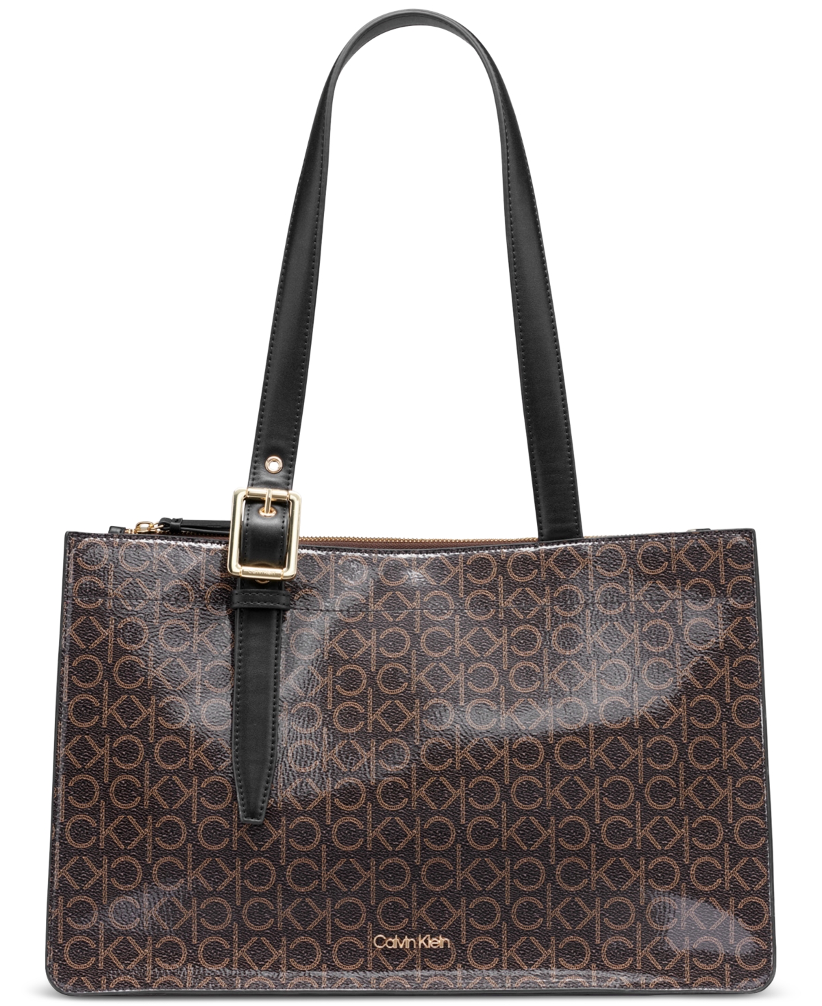 Click here for Calvin Klein Havana Signature Tote - Brown Khk prices