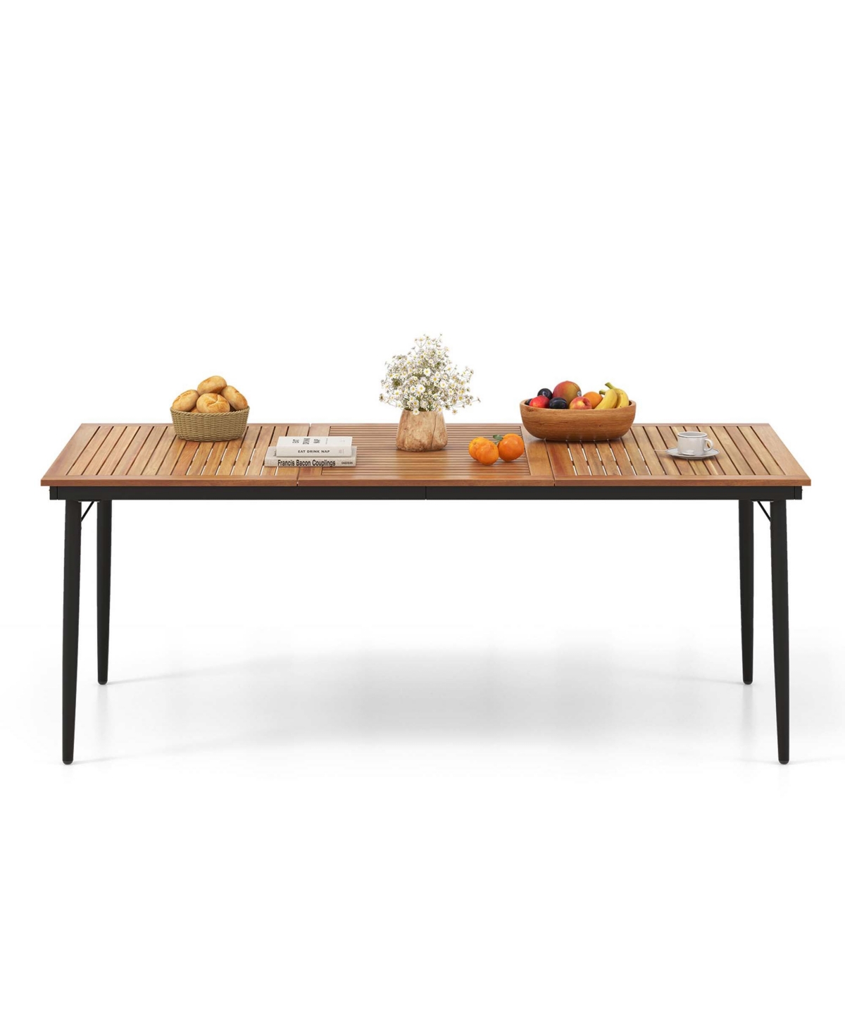 Click here for 79" Outdoor Dining Table for 8 Acacia Wood Pa... prices