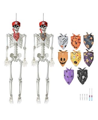 Yescom 2 Pack 5.4 ft/165cm Poseable Halloween Full Body Life Size ...