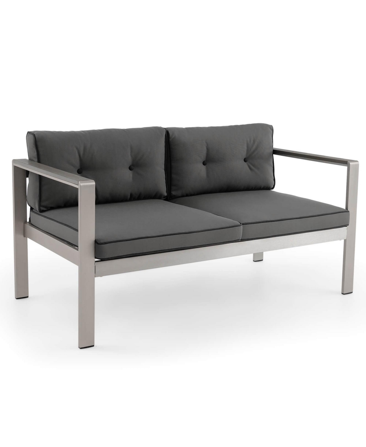 Click here for Patio Aluminum Loveseat Sofa Outdoor Chair with Wp... prices
