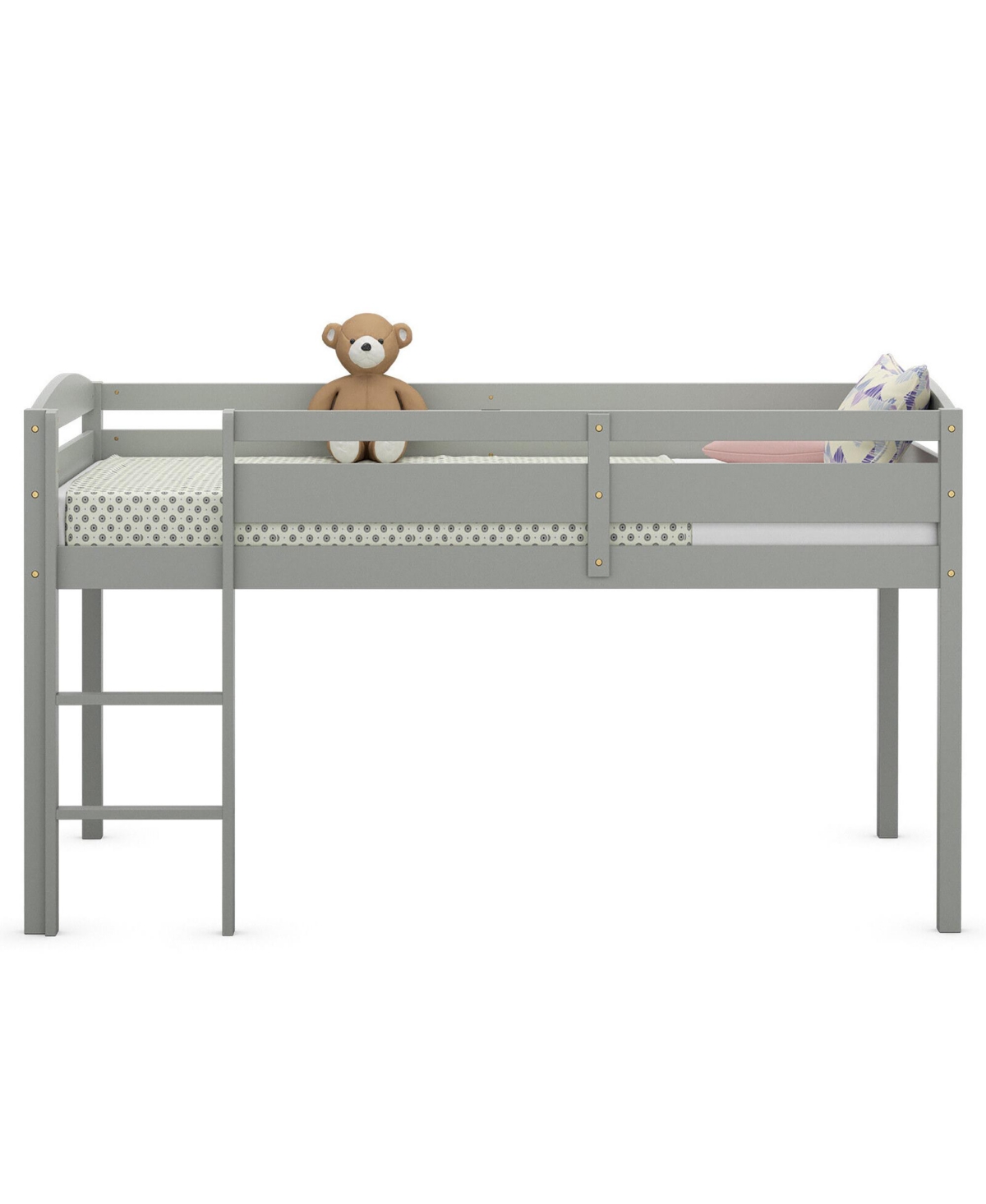 Click here for Gymax Twin Size Loft Bed Wooden Slats Support Loft... prices