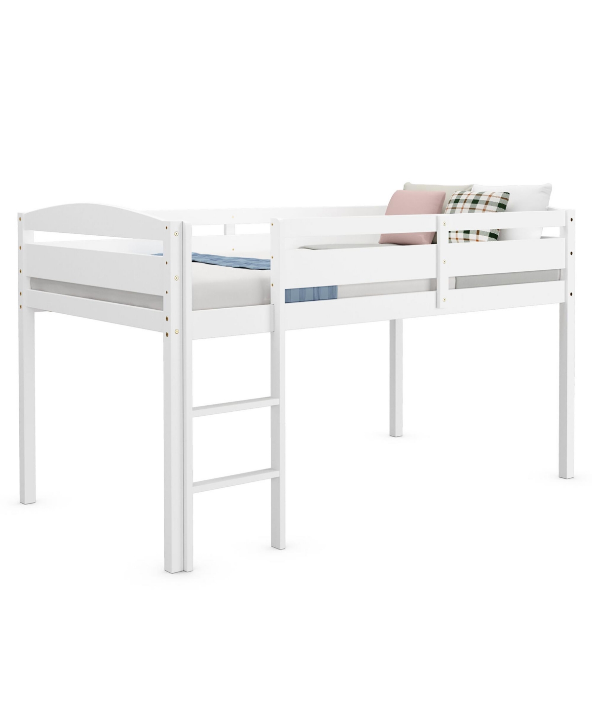 Click here for Gymax Twin Size Loft Bed Wooden Slats Support Loft... prices