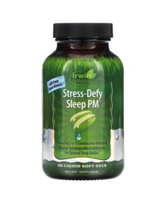 Irwin Naturals Stress-Defy Sleep PM - 50 Liquid Soft-Gels - Macy's