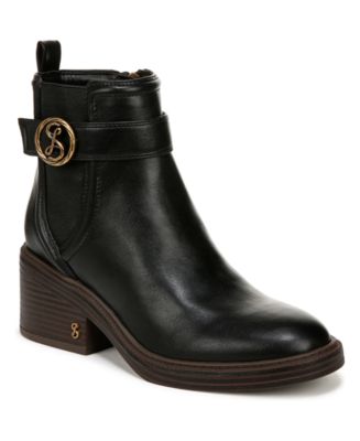 Sam and Libby Women's Natalia Stacked Heel Ankle Booties - Macy's
