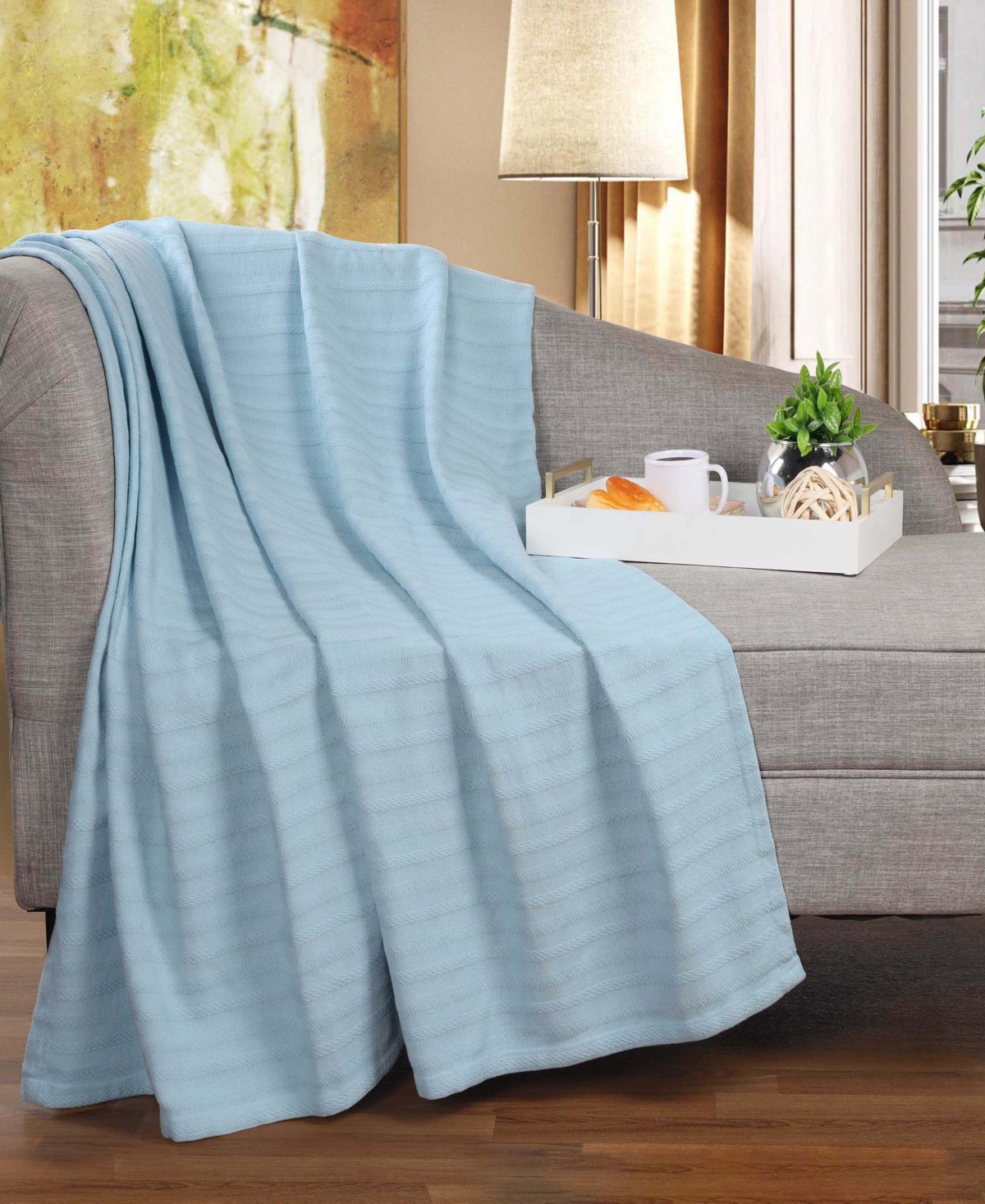 Click here for Superior Clara Cotton Textured Striped Lightweight... prices