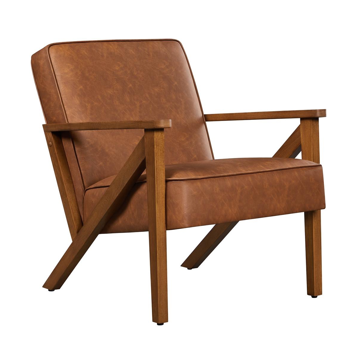 Click here for Yaheetech Faux Leather Armchair with Z-shaped Wood... prices