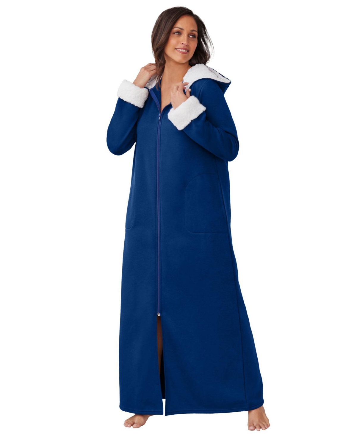 Click here for Dreams & Co. Womens Plus Size Sherpa-Lined Long Ho... prices