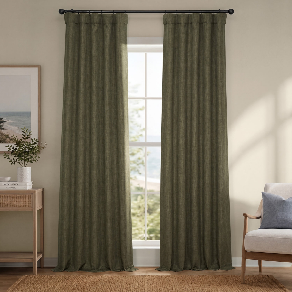 Click here for Half Price Drapes Textured Faux Linen Room Darkeni... prices