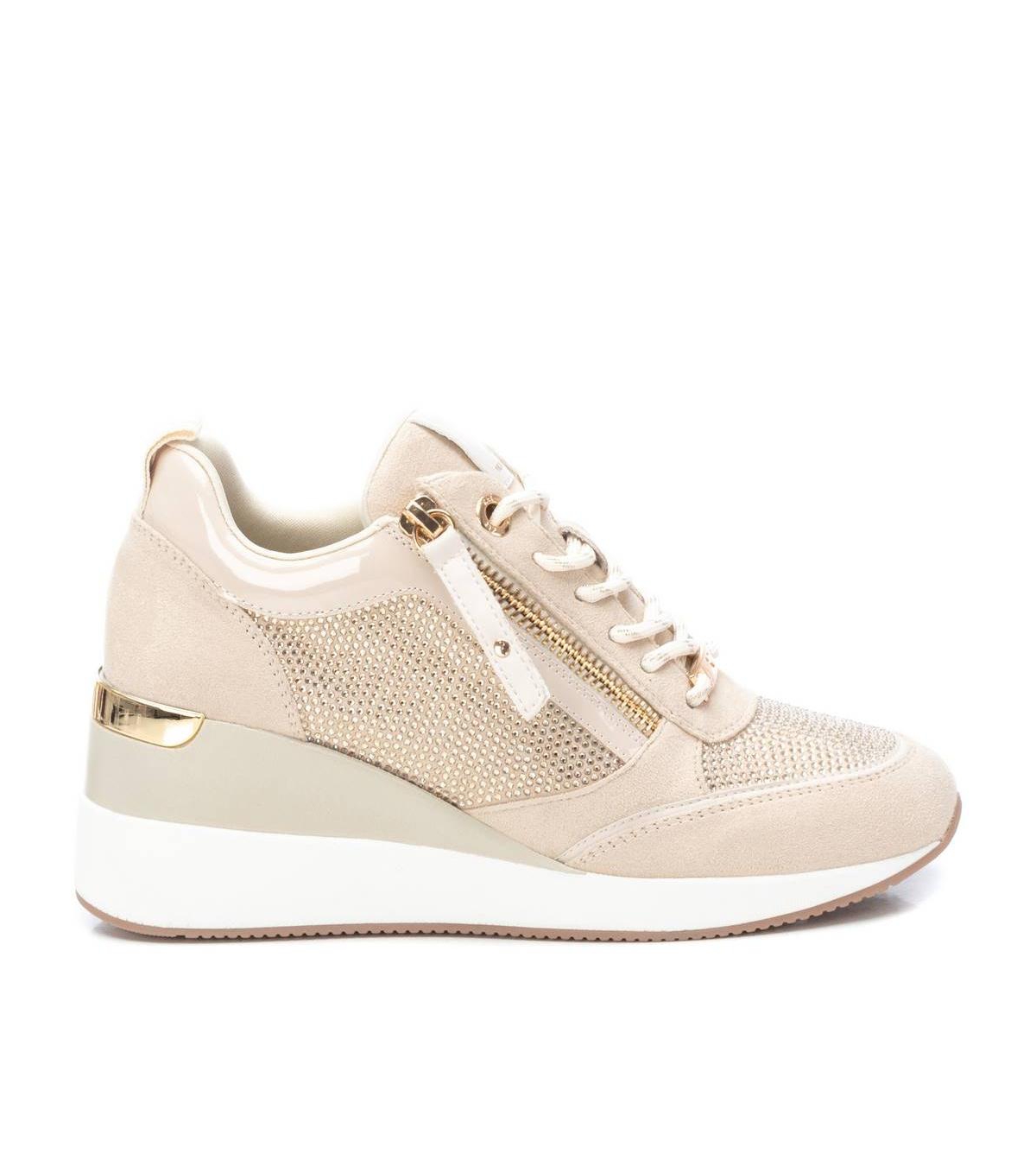 Click here for Womens Wedge Sneakers By Xti - Beige prices