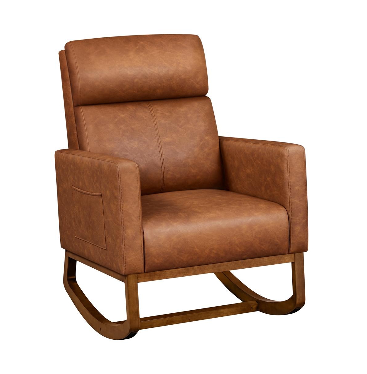 Click here for Yaheetech Faux Leather Upholstered Rocking Chair H... prices
