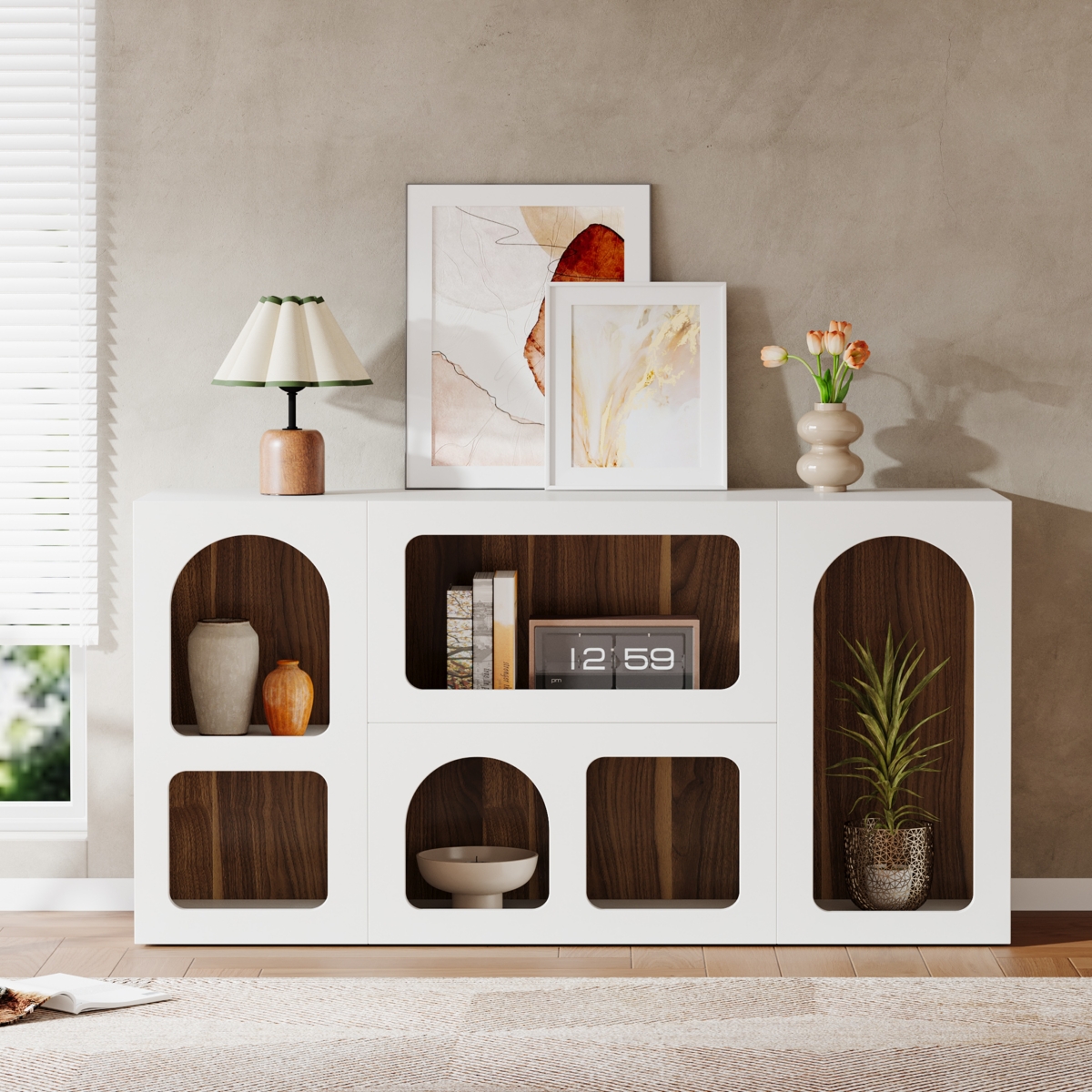 Click here for Tribesigns 59" White Console Table  Modern En... prices