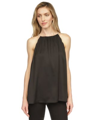 MICHAEL Michael Kors Women's Satin Chain Halter Top - Macy's