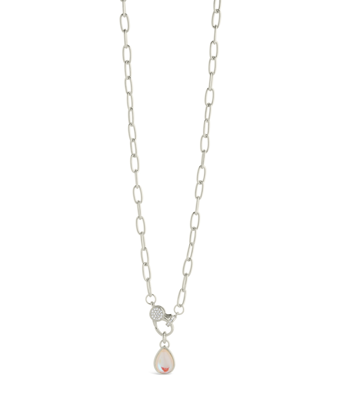 Click here for Sterling Forever Tay Moonstone Charm Chain Necklac... prices
