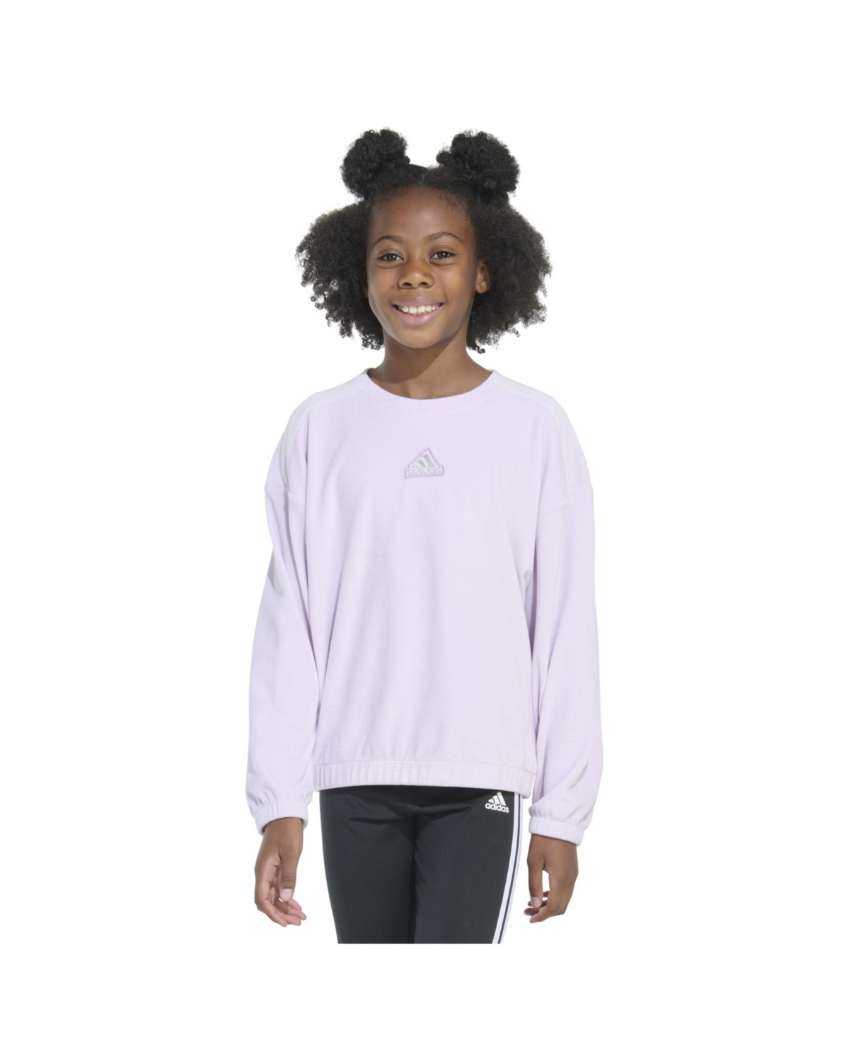 Click here for adidas Big Girls Long Sleeve Rib Velour Crewneck P... prices